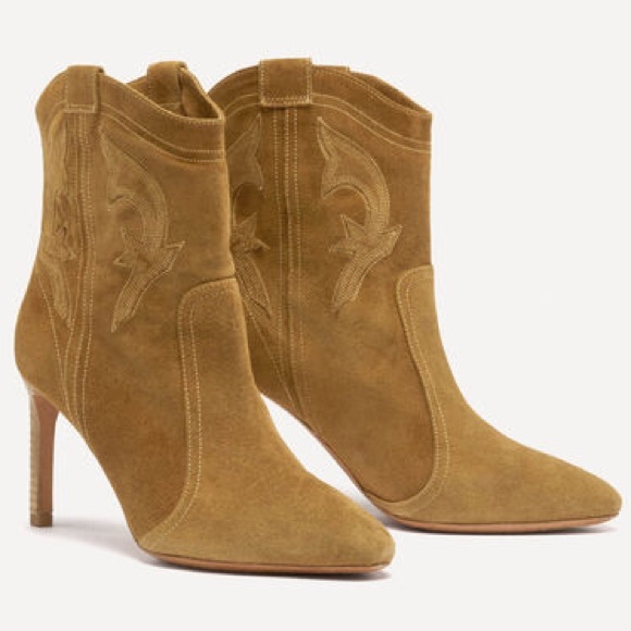 ba&sh | Shoes | Bash Caitlin Bronze Beige Tan Camel Suede Ankle Boots ...